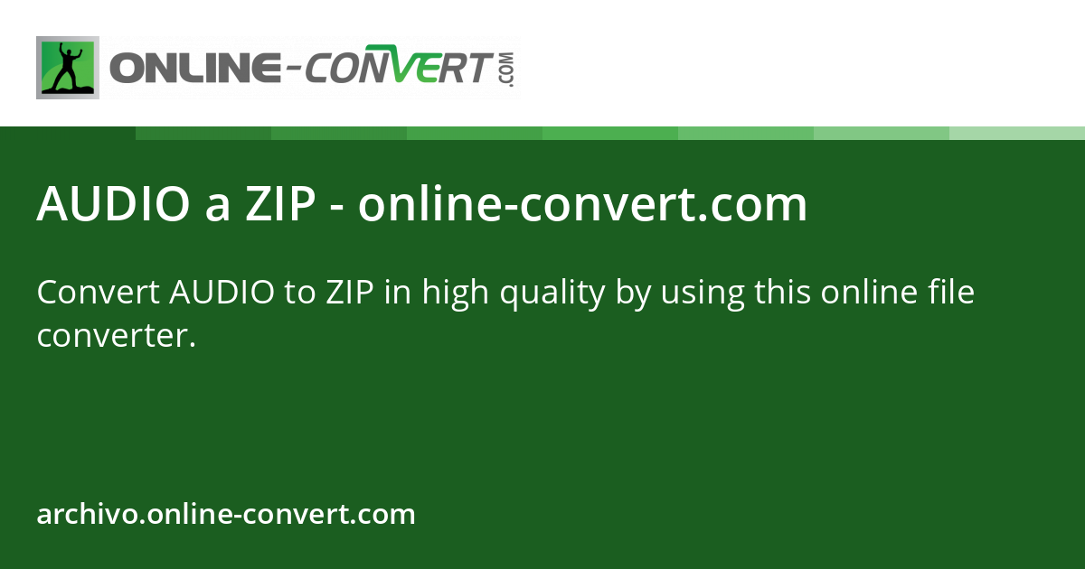 AUDIO a ZIP - online-convert.com
