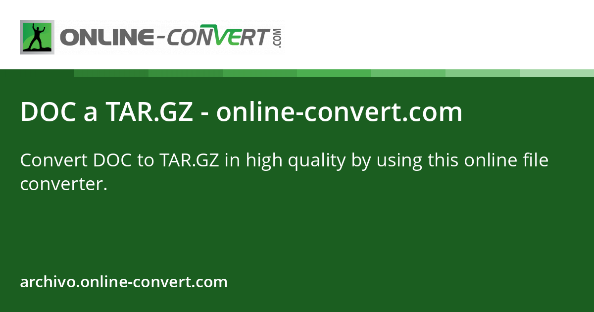 DOC a TAR.GZ - online-convert.com