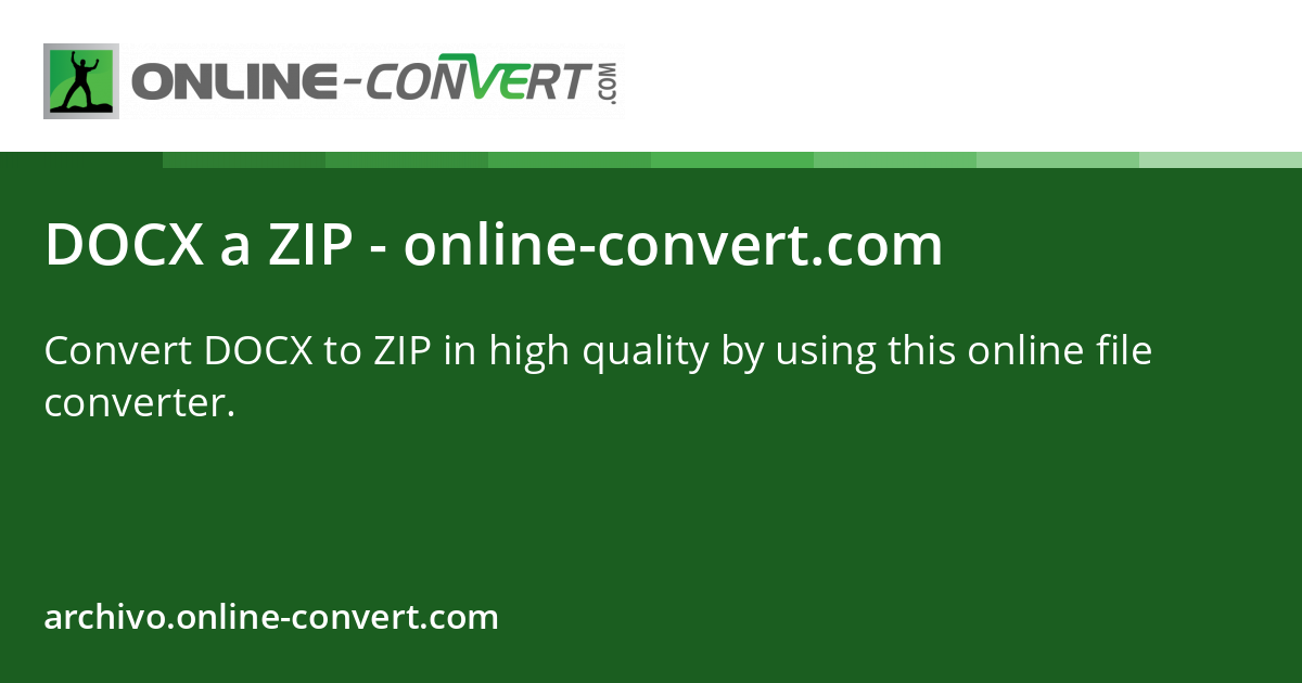 DOCX a ZIP - online-convert.com