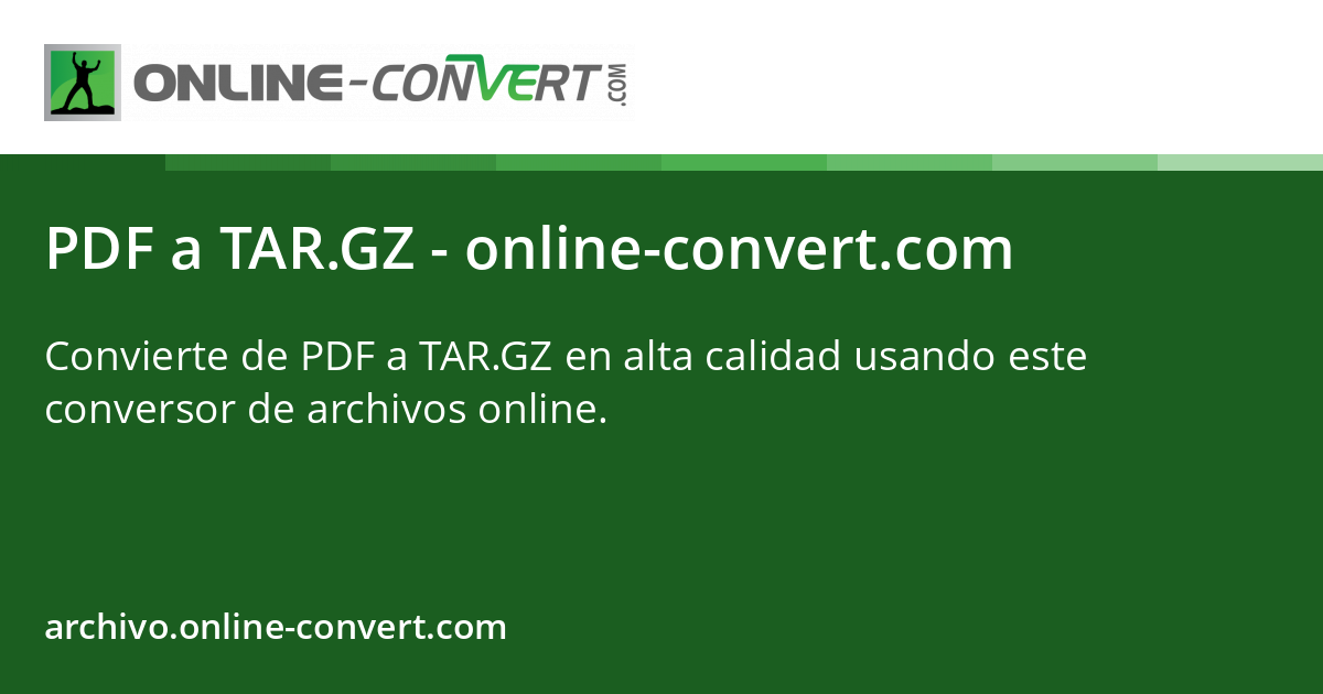 PDF a TAR.GZ - online-convert.com