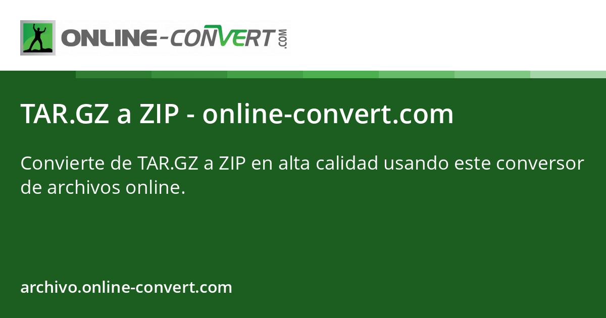 TAR.GZ a ZIP - online-convert.com